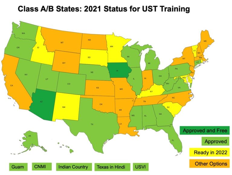 Class A/B Training: 28 States and Growing - UST Training