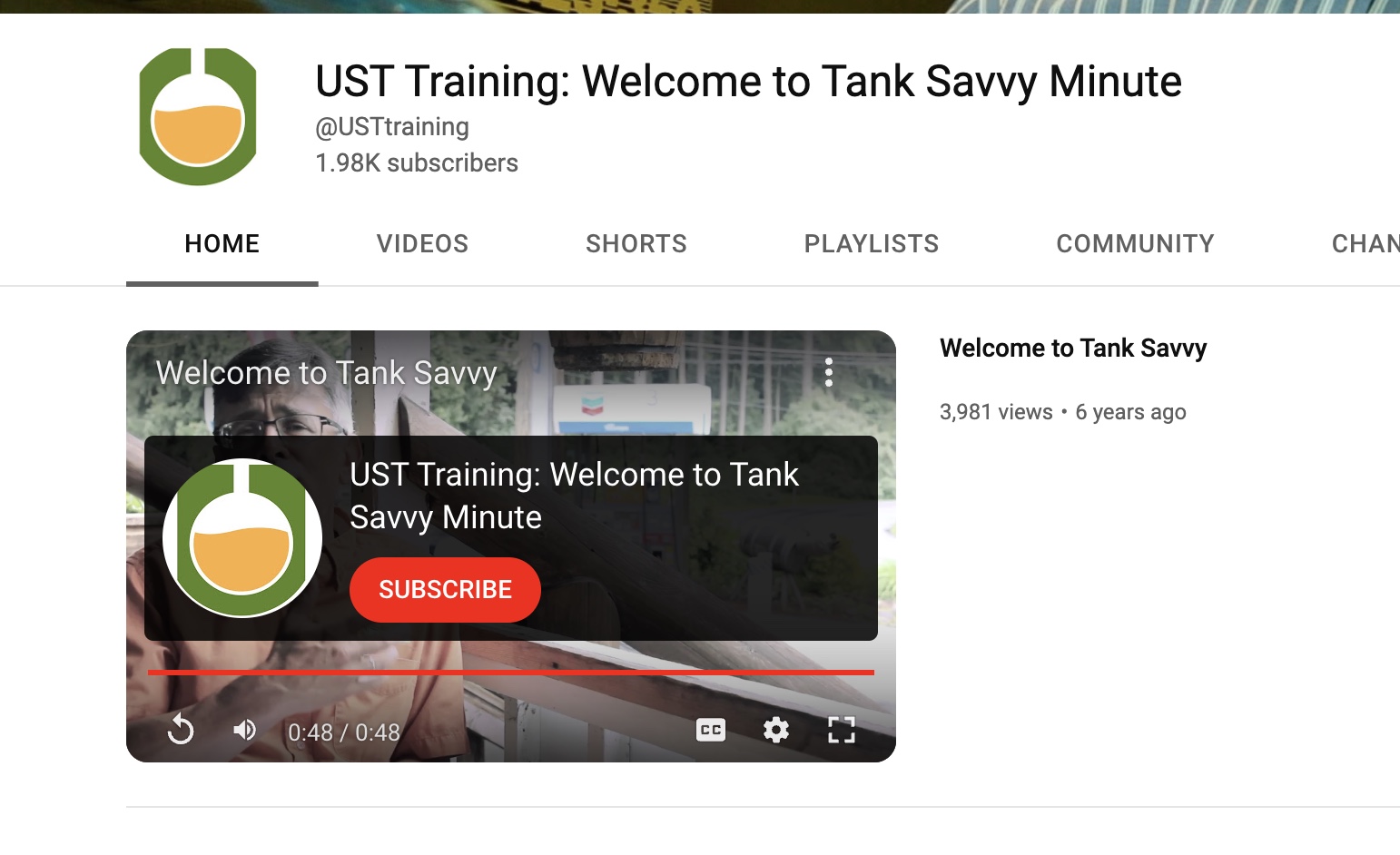 Subscribe to Tank Savvy Minute on YouTube - UST Training