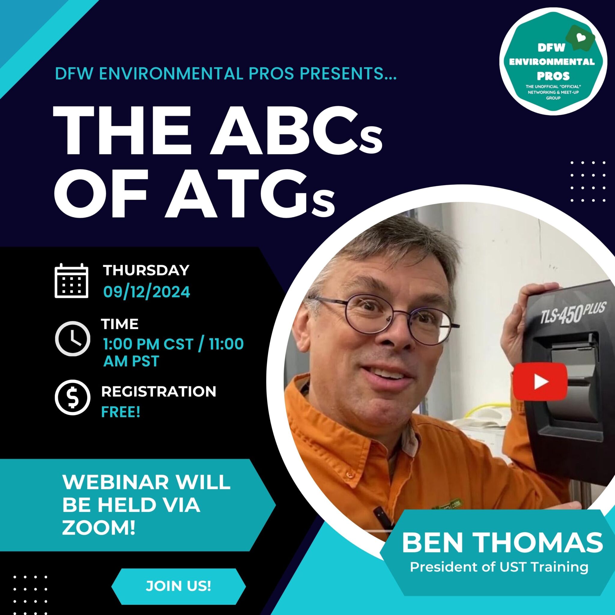 Free Webinar: The ABCs of ATGs Sep. 12 - UST Training